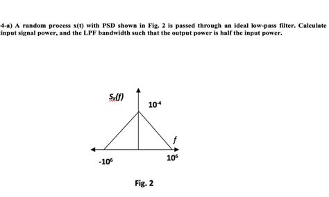 Solved A A Random Process X T With PSD Shown In Fig Chegg