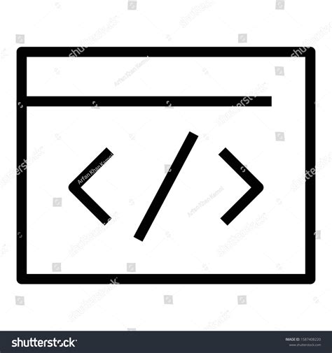 Html Code Icon Vector Graphics Stock Vector Royalty Free Shutterstock