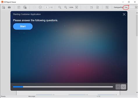 Creating Dialogue Flow Oz E Form Developer