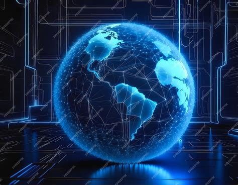Premium Photo Abstract Digital World Map Globe Concept Oglobal Connection Network And Data