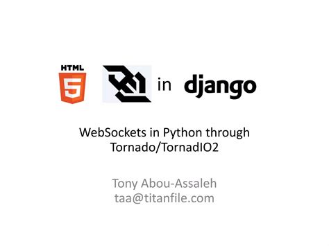 Html Websockets In Python Django Ppt