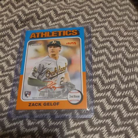 Zack Gelof 2024 Topps Heritage Real Ones Auto Rossa75 Eur 19070
