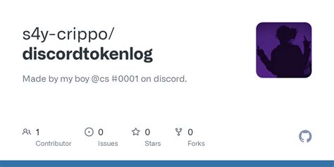 Github S Y Crippo Discordtokenlog Made By My Boy Cs On Discord