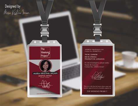 Identification Card Sample Images Behance