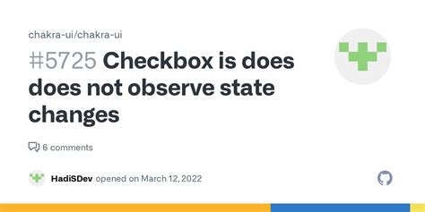 Checkbox Is Does Does Not Observe State Changes Issue Chakra Ui Chakra Ui GitHub