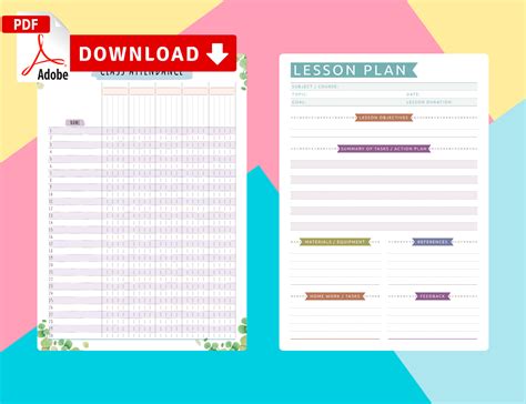 Teacher Planner Template Free