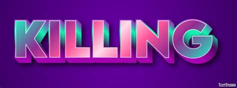 Killing Text Effect And Logo Design Word