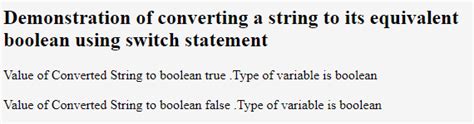 Javascript String To Boolean Methods Of Javascript String To Boolean