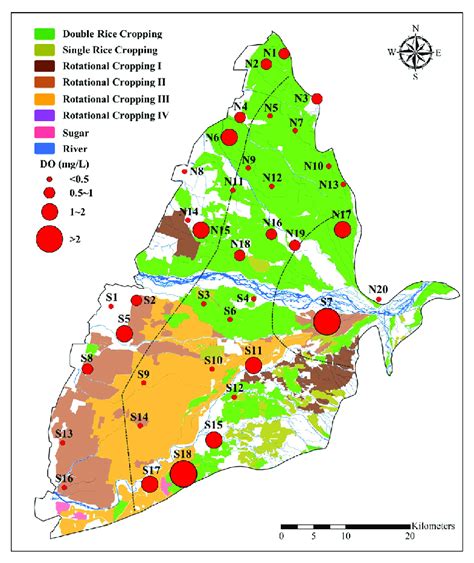 Spatial Distribution Of Do In Different Concentration Ranges For All