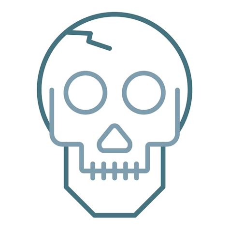 Premium Vector Skull Flat Illustration