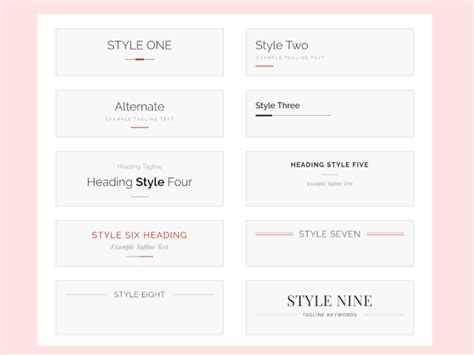 CSS Heading Styles Examples CodeHim