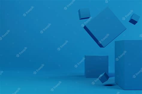 Premium Photo Cube Minimalistic 3d Render Abstract Background Monochromatic Design