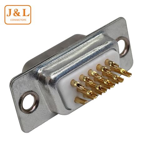 三排 Db15公头母头vga白胶蓝胶 镀金焊线式 Db15串口插座连接器 阿里巴巴