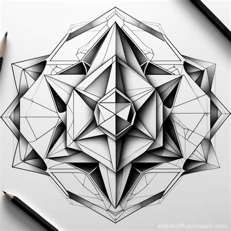 Futuristic Polygon Math Logo Stable Diffusion Online