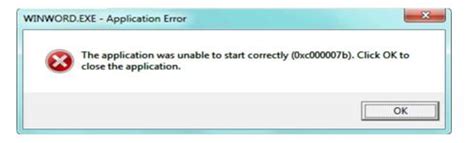 Winword Exe Application Error Xc B Error Fixing Method Techyv