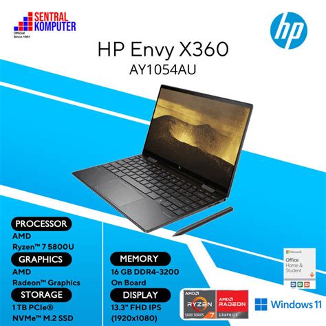 Hp Envy X Ay Au Ryzen U Gb Tb Win Ohs Lazada Indonesia