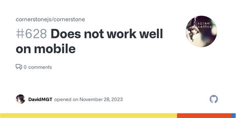 Does Not Work Well On Mobile · Issue 628 · Cornerstonejscornerstone