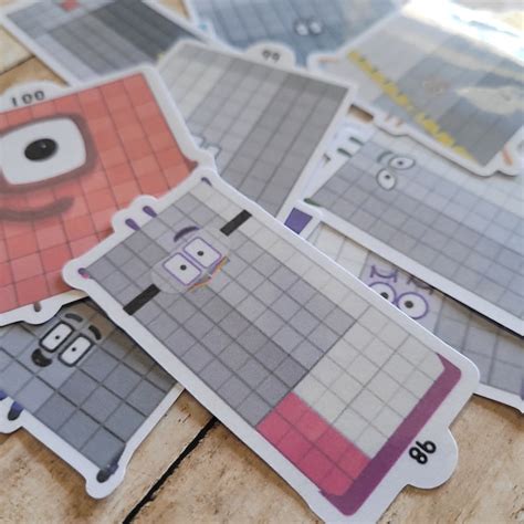 Numberblocks Stickers 1 100 Etsy