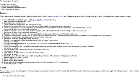 Solved For This Assignment You Will Unpack A Tar Archive Chegg