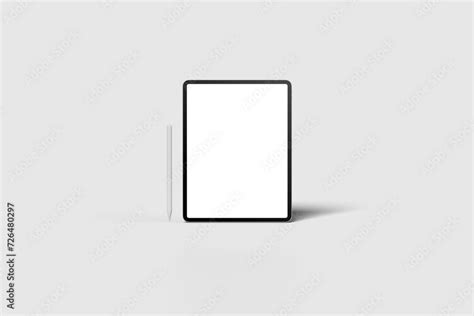 New Blank Screen Realistic Tablet Frame Side View Top View The Tablet Is At Different Angles