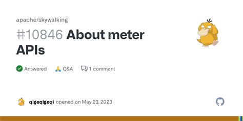 About Meter Apis · Apache Skywalking · Discussion 10846 · Github