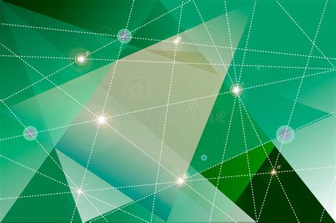 Modern Abstract Background From Green Gradient Triangles Grid Ties