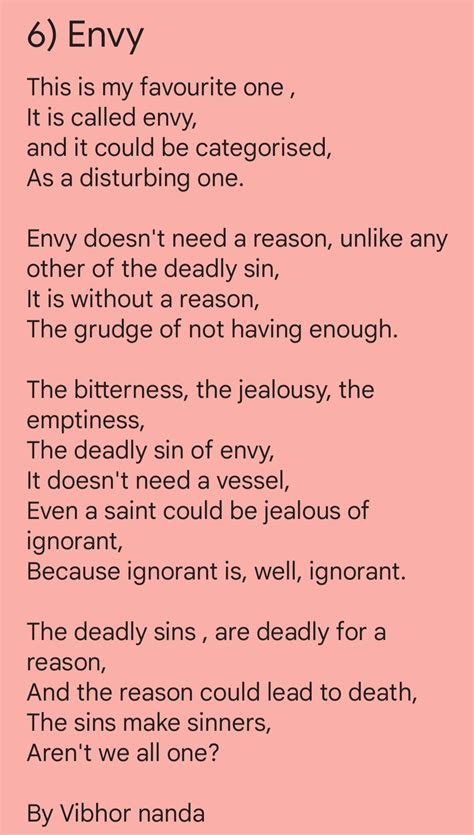 Sin Of Envy