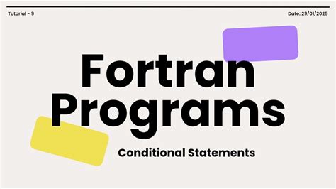 Fortran Programs Tutorial 9 Conditional Statements Youtube