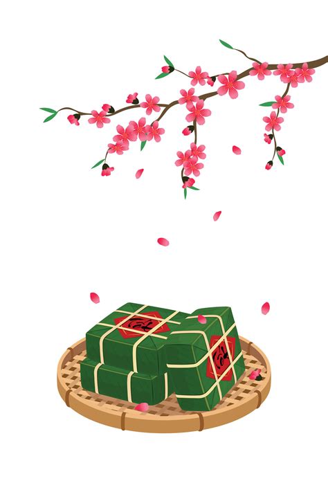 Vietnamese Sticky Rice Cake On Bamboo String Hopper Tray And Peach Vietnamese Sticky Rice Cake On Bamboo String Hopper Tray And Peach
