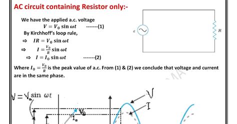 Chapter 7 Alternating Current AC Circuit Containing R L Or C Only