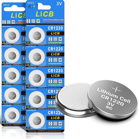 LiCB 10 Stück CR1220 3V Lithium Knopfzellen CR 1220 Batterien: Amazon ...