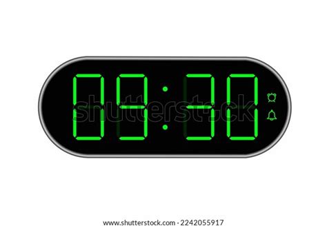 Vector Flat Illustration Digital Clock Displaying Stock Vector Royalty Free
