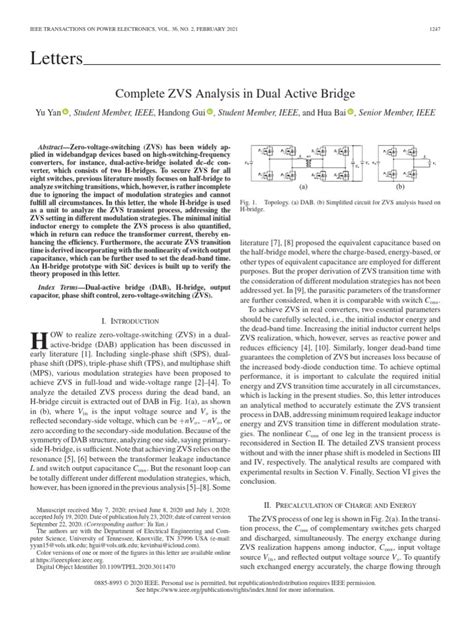 Complete Zvs Analysis In Dual Active Bridge Pdf