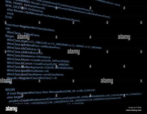 Fragment Of Code Stock Photo Alamy