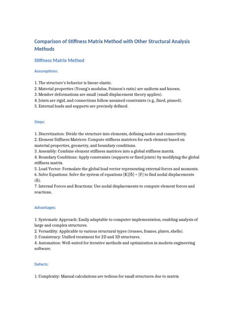 Stiffness Matrix Comparison Pdf Matrix Mathematics Applied