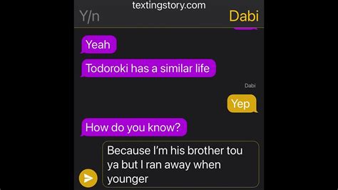 Dabi X Yn Texting Story Enjoy Youtube