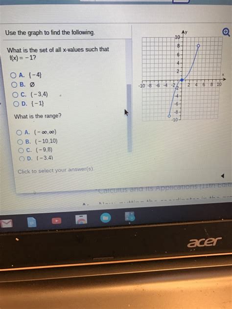 Solved Use The Graph To Find The Following What Is The Set