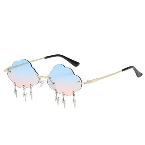 Frameless Raindrop Sunglasses Cloud Sunglasses Party Glasses Funny F0p7