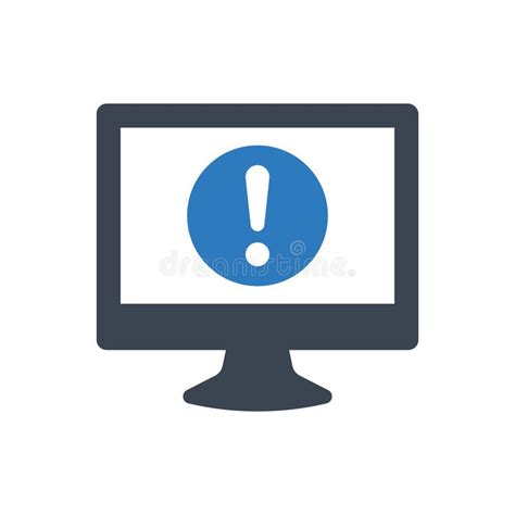 Computer Warning Icon Stock Vector Illustration Of Symbol 262611725