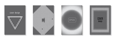 비즈니스 포스터 세트입니다 1980 화이트와 그레이 스케일 플라이어 그래픽 패턴입니다 블랙 음악 질감입니다 현대 미술과 함께하는 여름 서클 플랫 페이지의 미래 지향적인 요소