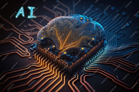 인공지능 신기술 과학 미래 추상적인 인간의 두뇌 Ai 기술 Cpu 중앙처리장치 칩셋 빅데이터 머신러닝과 사이버 마인드 지배