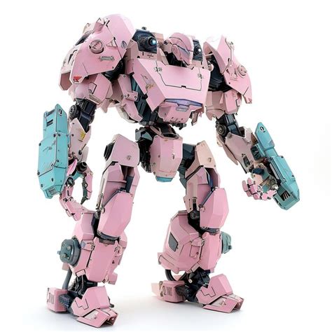 Premium Photo A Pink Robot Isolated On A White Background
