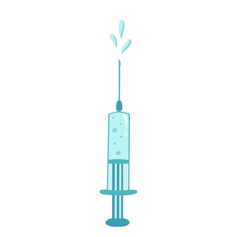 Premium Vector Syringe With Splash Drops Injection Hand Drawn