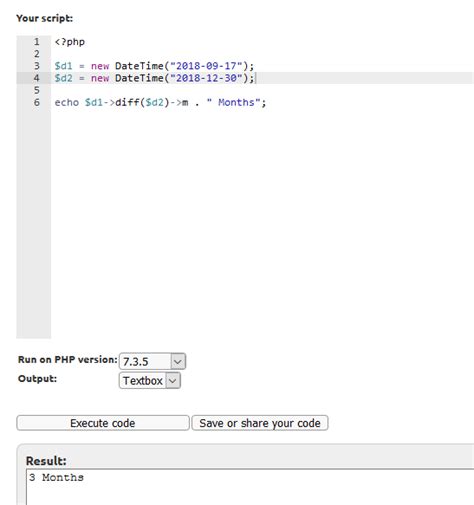Php How To Calculate Months Between Two Dates Including The Starting Date Month Stack Overflow