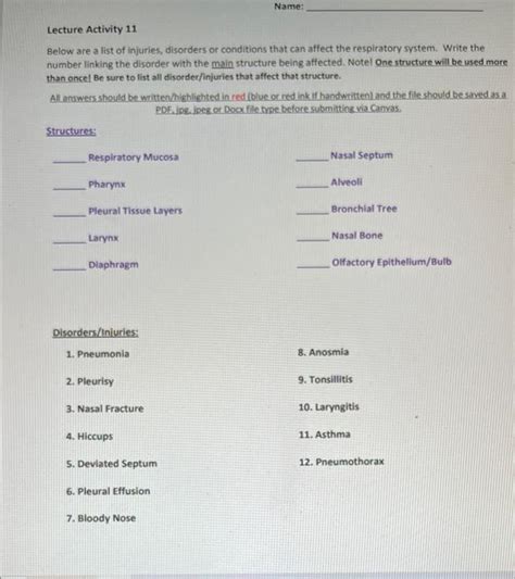 solved name lecture activity 11 below are a list of