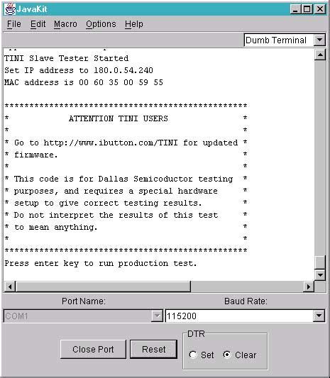 Tini Help Javakit And Serial Communications