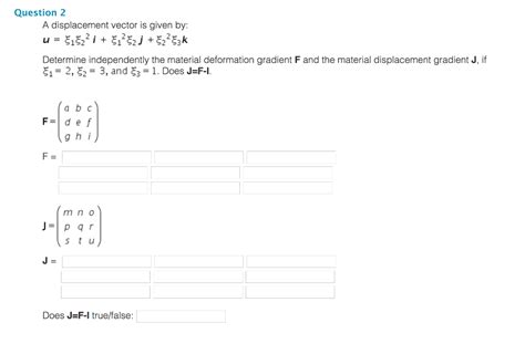 Solved Question A Displacement Vector Is Given By S Chegg