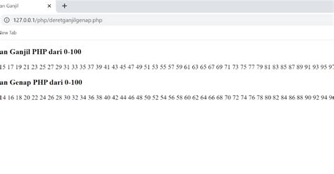 Deret Bilangaan Ganjil Dan Genap Pada Php Dari Hingga Belajar Bareng