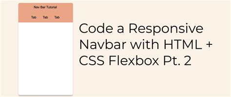 Code A Responsive Navbar With HTML And CSS Flexbox Pt DEV Community