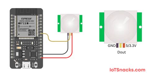 Hc Sr501 Pir Motion Sensor With Esp32 Doit Kit V1
